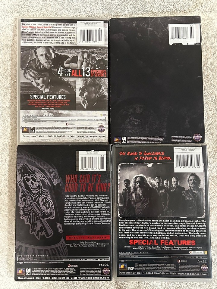 Sons Of Anarchy Dvd Lot Seasons 3-5-6 & Final season-3 & 6 sealed | eBay