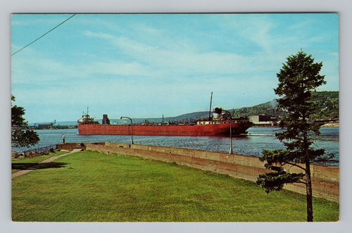 Postcard Ore Carrier Ship Duluth Superior Harbor Minnesota MN Scenic ...