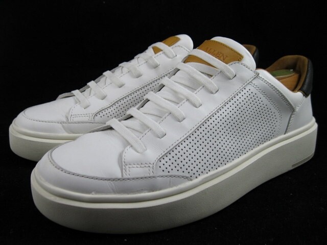 Allen Edmonds "OLIVER" Men's Slip-On Stretch Lace Sneakers 8.5 D White ...