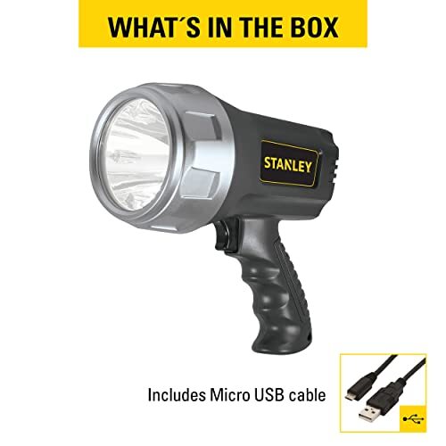 STANLEY SL3HS Rechargeable Upto 900 Lumen LED Lithium Ion Spotlight ...