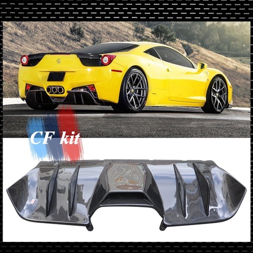 Carbon Fiber Rear Bumper Diffuser Lip For Ferrari 458 Italia V Style ...