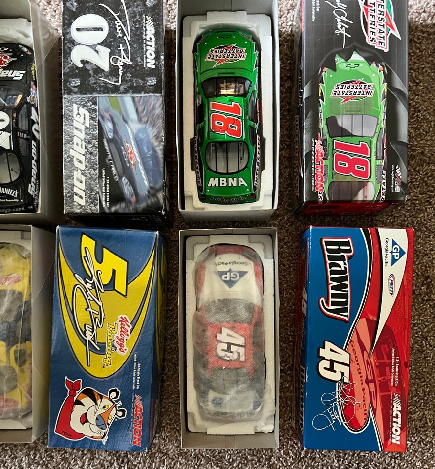 NASCAR Die Cast Stock Cars Lot (10) 1/24 Scale ACTION 05 Jarrett Petty ...