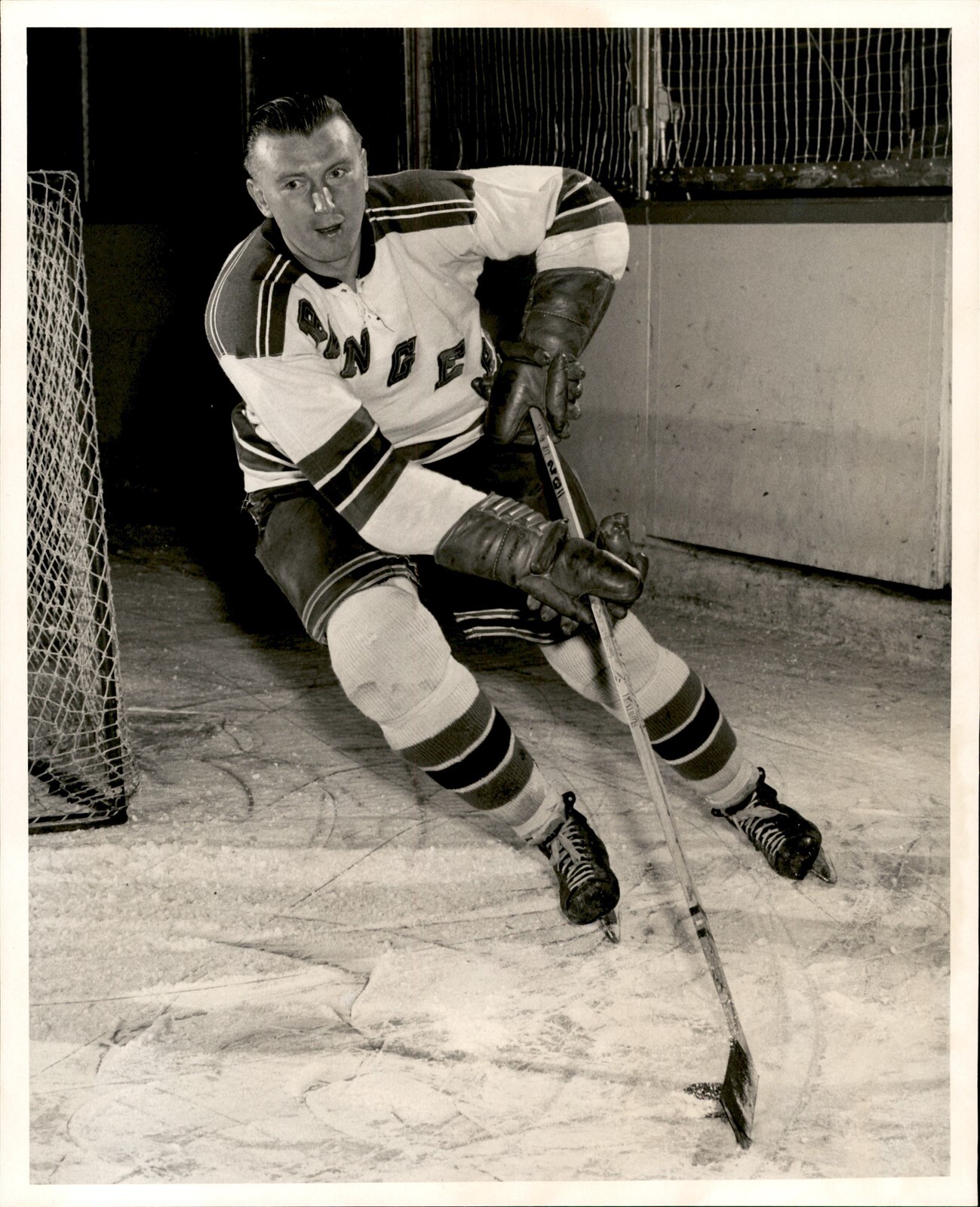 PF4 Original Photo ED SLOWINSKI 1947-53 NEW YORK RANGERS RIGHT WING NHL ...