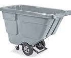 ULINE H-4184 Utility Tilt Truck - 1 Cubic Yard - GRAY Dump Cart Trash ...
