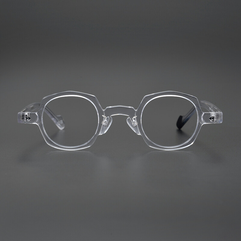 Square Strong Plastic Glasses Frame Small Narrow Lenses Adjustable Nose ...