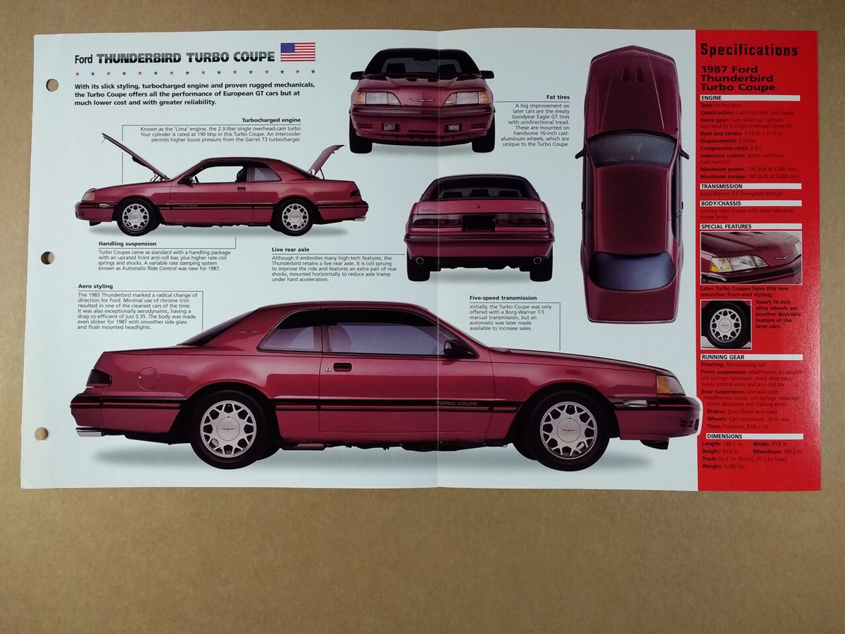 1998 Ford Thunderbird Specs