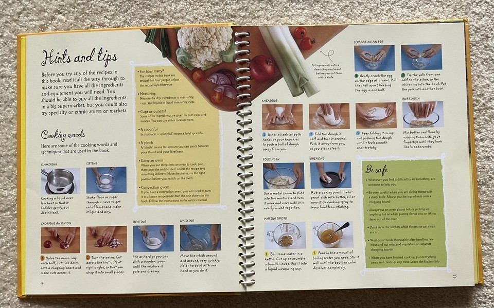 USBORNE CHILDREN'S WORLD COOKBOOK - SPIRAL BOUND HC BOOK - VG | eBay