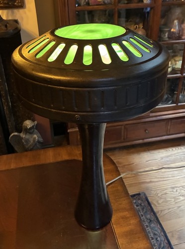 One Of A Kind Slag Glass Lamp UFO | eBay