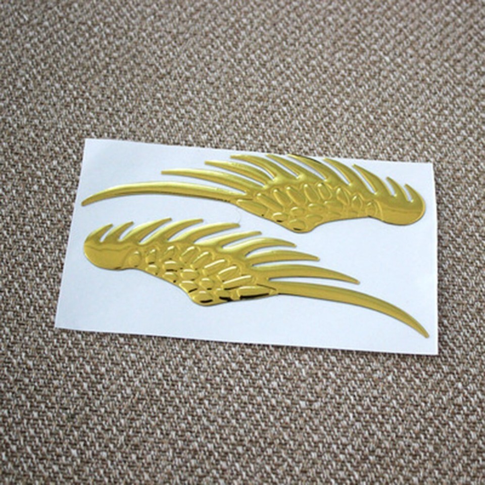 Unique 3D PVC Decal Car Motorcycle Wing Scratch Sticker Package Content ...