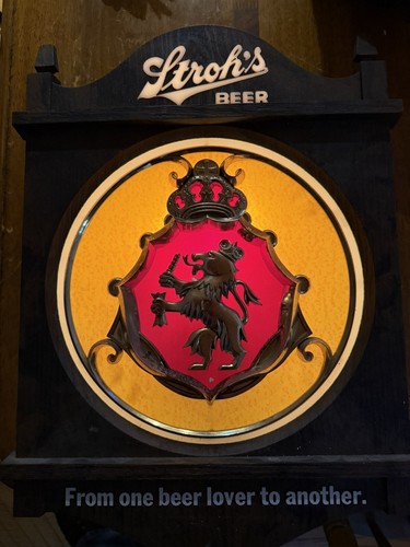 vintage lighted strohs beer sign | eBay