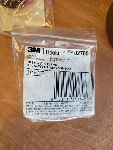 3M 02700 Hookit Disc Pad 75mm Garage Workshop Replacement Spare Part ...