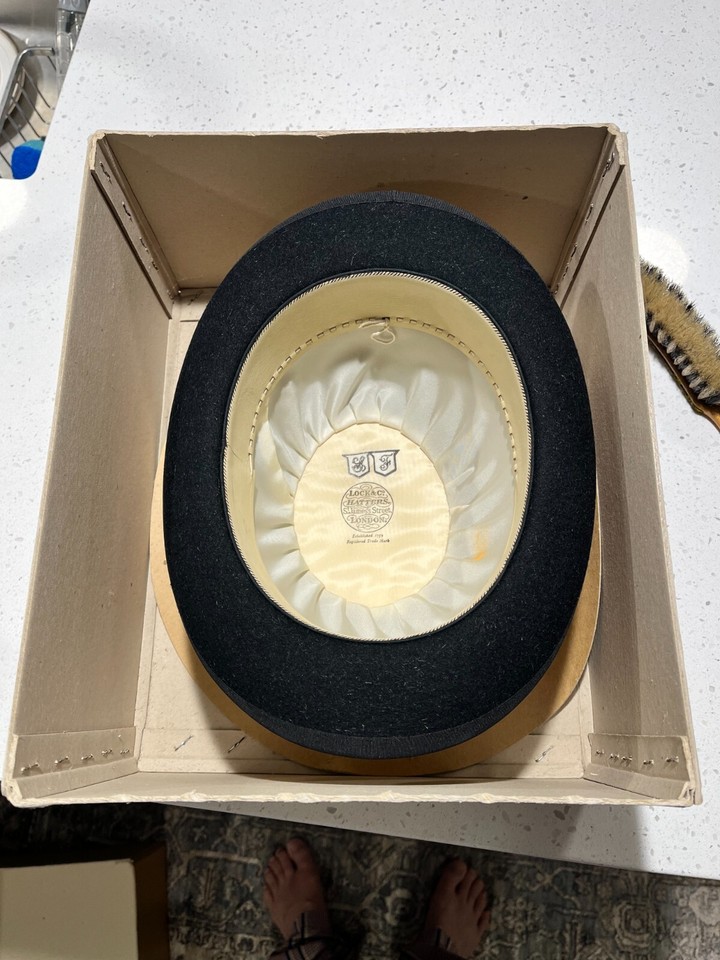 Men's Vintage Lock & Co. Bowler Derby Hat Sze 7 3/8 | eBay