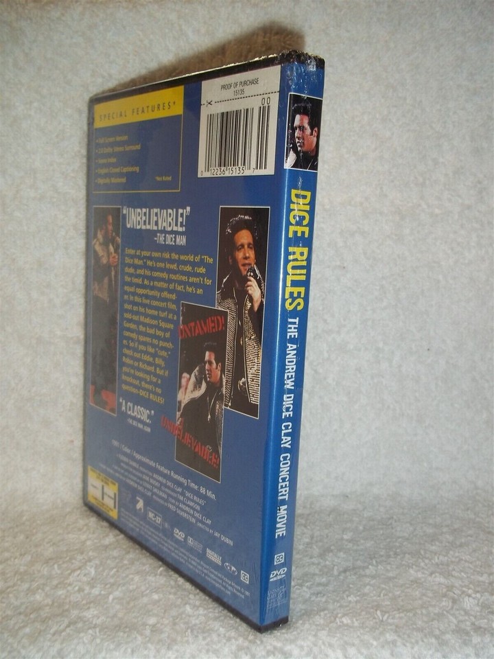 Dice Rules The Andrew Dice Clay Concert Movie (DVD, 2004) brash macho ...