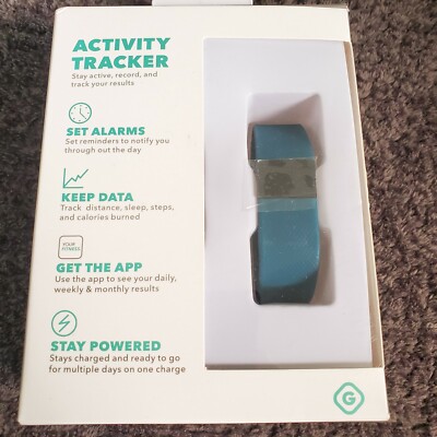 GEMS Activity Tracker Wrist Watch Alarm Steps Sleep Teal for Android ...