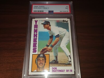 1984 Topps Baseball #8 Don Mattingly Rookie Card PSA 7 Near MInt NY ...