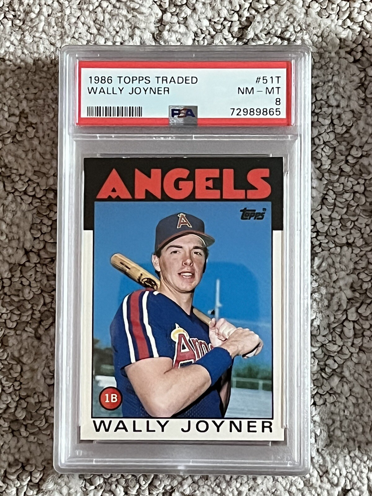 PSA 8 NRMT BASEBALL CARD 1986 TOPPS TRADED WALLY JOYNER ROOKIE ...