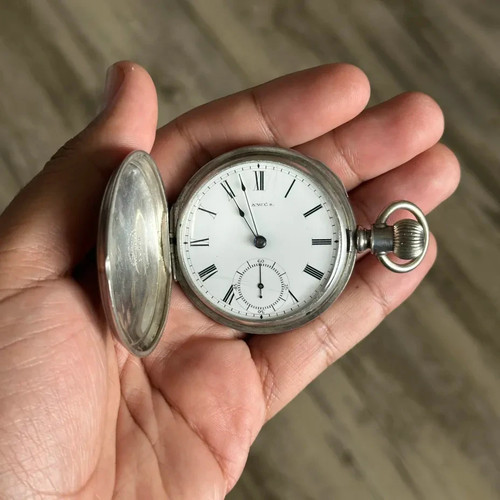 Vintage 1800s AWC Co Waltham Sterling Silver Pocket Watch | eBay