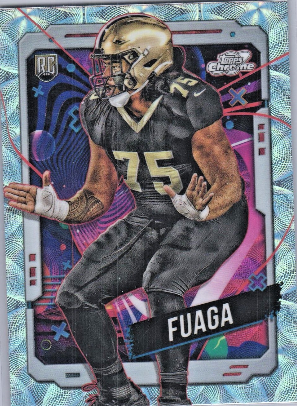 2024 Topps Cosmic Chrome - Rookies Taliese Fuaga #166 Nucleus Refractor ...