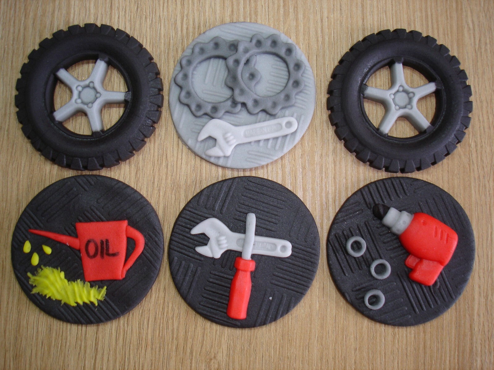 mechanic themed cake/ cupcake toppers x 6 | eBay UK