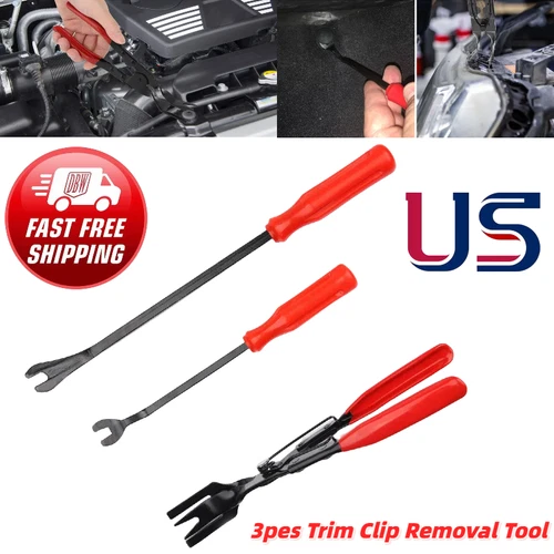 3PCS Auto Trim Clip Remover Tool Removal Pliers Fastener Door Panel ...