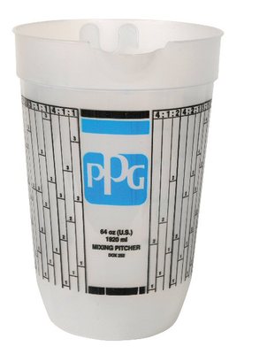 PPG DOX252 64 oz. 2 Quart Auto Car Paint Plastic Mixing Pitcher | eBay