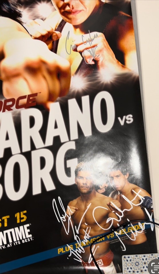 Gina Carano vs Cyborg Strikeforce Poster Signed By Cyborg, Thomson ...
