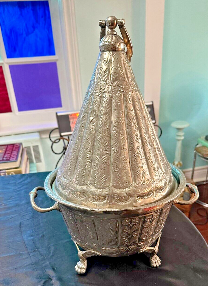Authentic Moroccan Handmade Metal Tagine for Couscous - Artisan Crafted ...