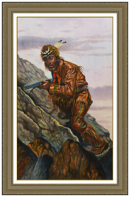 Gregory Perillo Original Oil Painting On Canvas Signed Western Framed ...