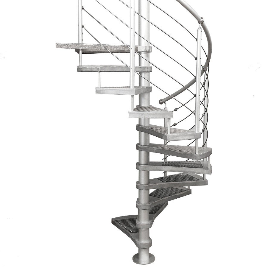 Outdoor Spiral Staircase Kit Aluminum Step Railing Handrail Spacer Dia ...