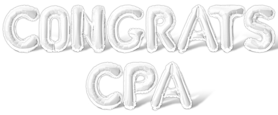 CONGRATS CPA Letter Balloon Banner - Graduation Day Party Supply ...