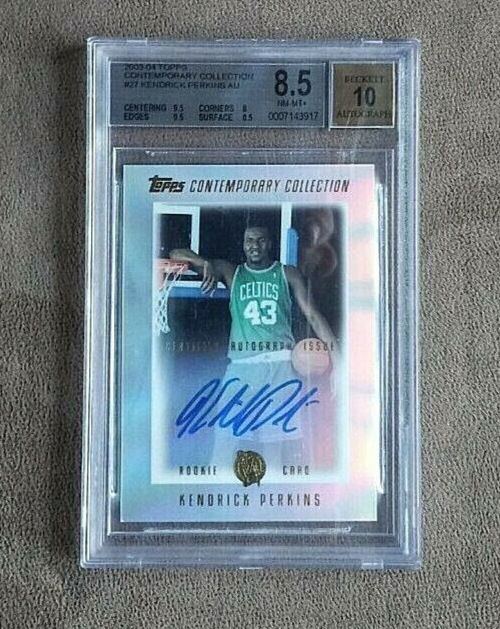 2003-04 Topps Kendrick Perkins Rookie Autograph SP /499 ~ BGS 8.5 NM-MT ...
