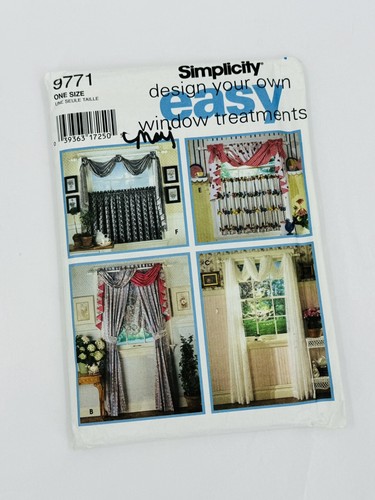 Simplicity Design Your Own Easy Window Treatments #9771 UNCUT | eBay