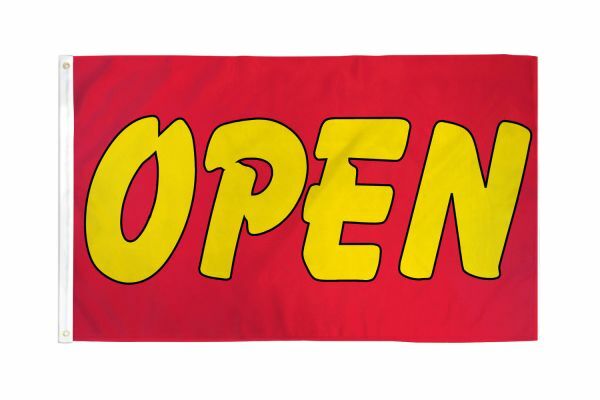 Open Flag 3x5ft We're Open Now Open Sign Open Banner Red Yellow Flag | eBay