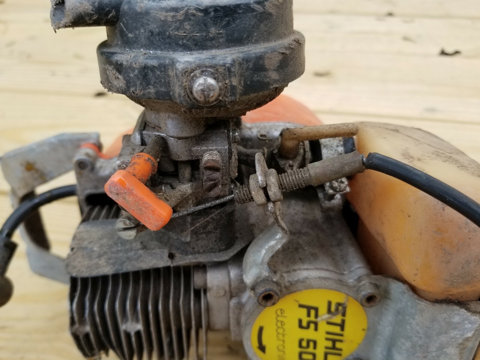 Stihl FS 50 FS50 Complete body. Block. Gas Tank. Carb.Cover.Trigger Etc ...