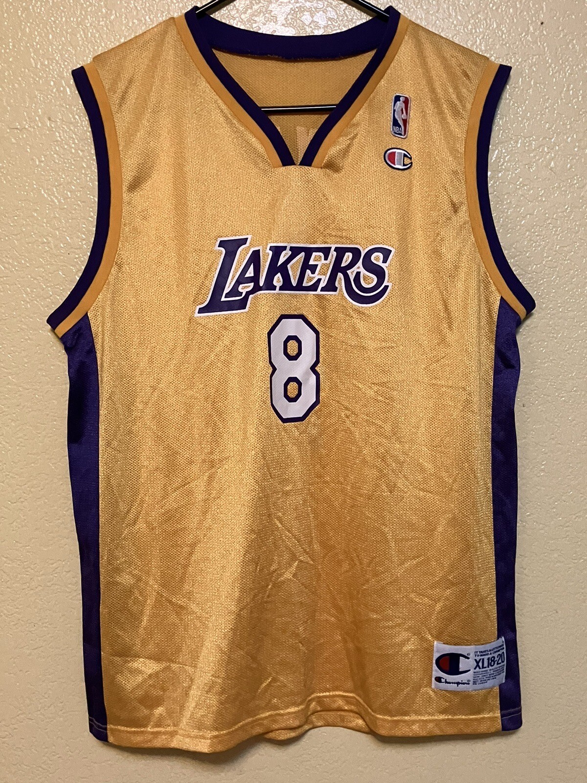 Kobe Bryant Los Angeles Lakers Vintage 1990's Champion Jersey Youth XL ...