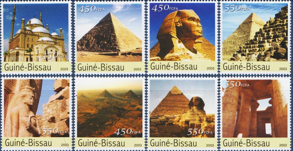 Guinea Bissau 2003 Ancient Egypt Sphinx Pyramids Mythology Monuments ...