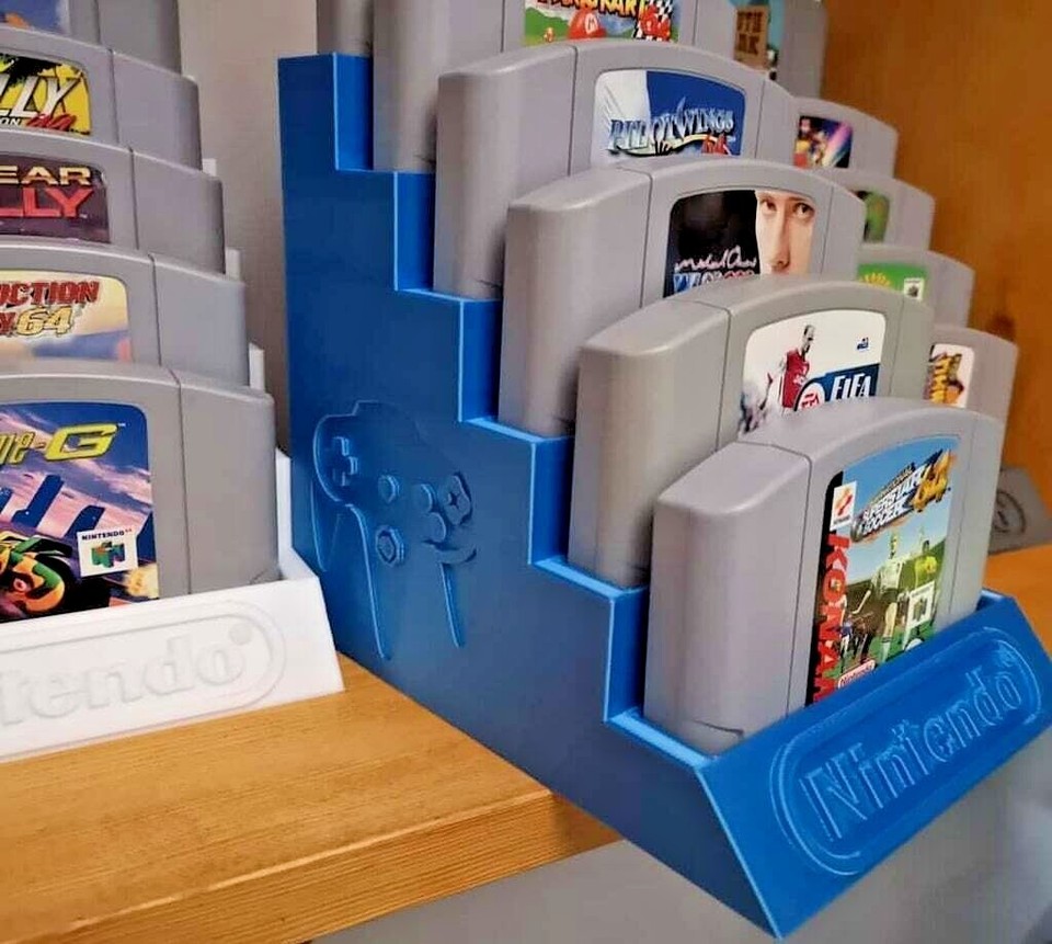 Nintendo 64 N64 Game Cartridge Display Stand / Wall Mount- PICK Six or ...