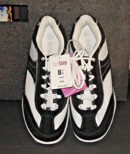 Trim Step Shoes Womens 8.5 Walk It Off Sneakers Rosina Black Lace Up ...