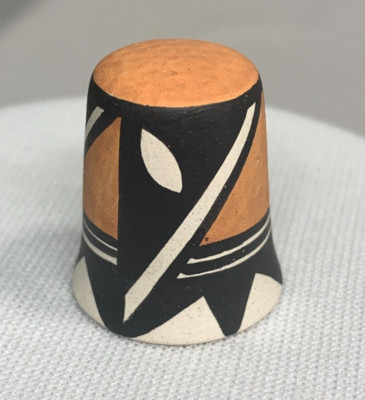 Thimble Acoma N.M. Hand Made Hand Painted Pottery *P. Jim* Native ...