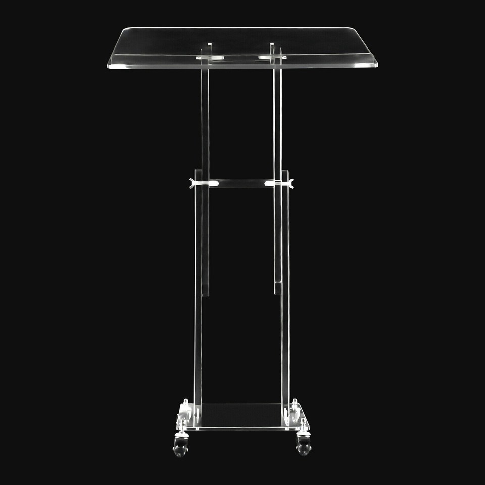 Clear Acrylic Laptop Desk Adjustable Height Computer Table Office ...