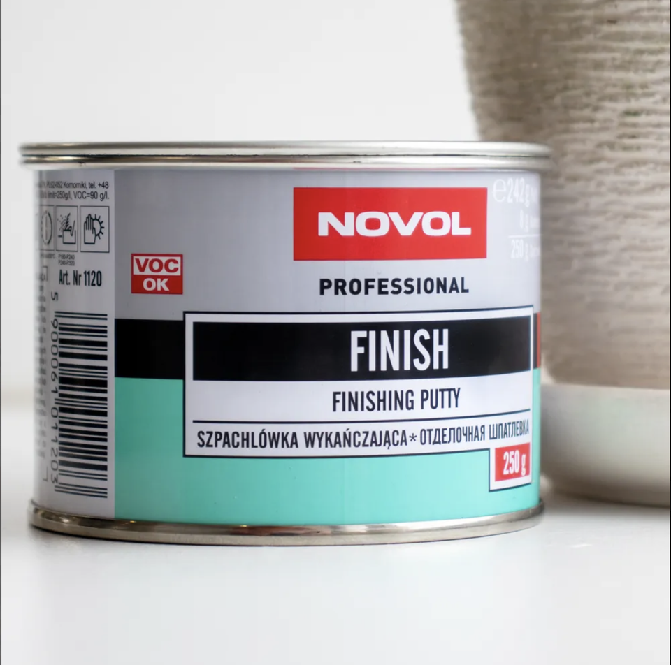 FINISH Body Filler CAR NOVOL Finishing PUTTY Easy sand Fine Finish ...
