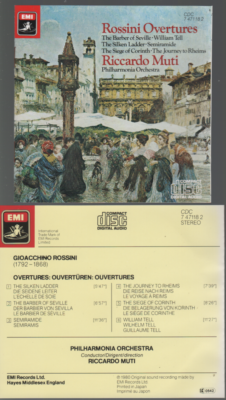Rossini Overtures Cd Emi Riccardo Muti Made In Japan 1st Pressing? CDC ...
