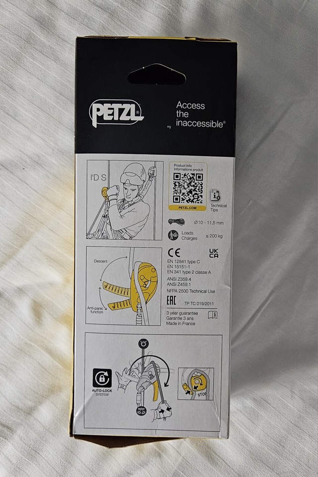 Petzl D020aa00 Petzl Id S Descender For 10 Mm To 11.5 Mm Ropes | eBay