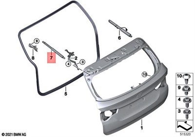 Genuine BMW X3 G01 G08 Spring Support For Vibration Absorber ...