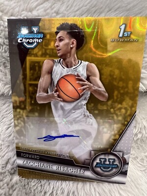 ZACCHARIE RISACHER 2023-24 Bowman U Chrome 1st AUTO Gold Lava /50 | eBay