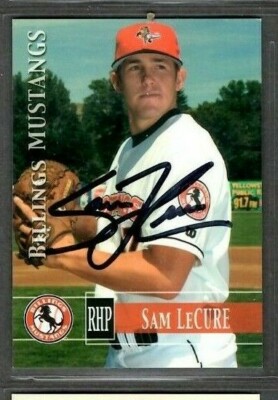2005 Grandstand #47 Sam LeCure Billings Mustangs Reds Baseball Signed ...