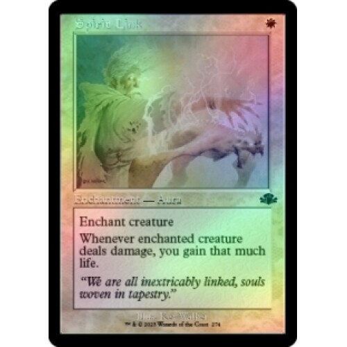 FOIL SPIRIT LINK (RETRO FRAME) X4 Dominaria Remastered Magic MTG MINT ...