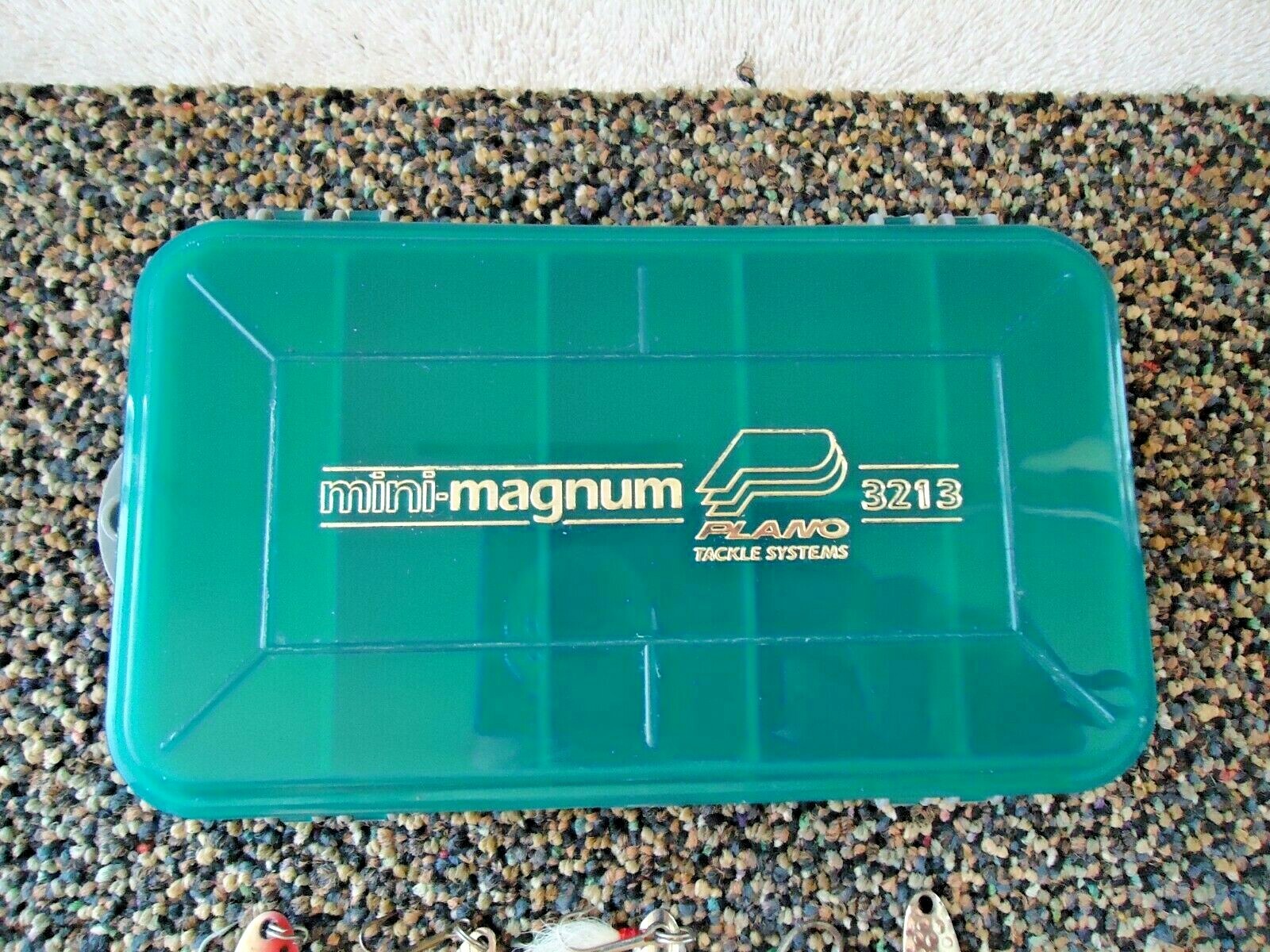 Vintage Lot Of 13 Fishing Spoons In Plano # 3213 Mini Magnum Tackle Box ...