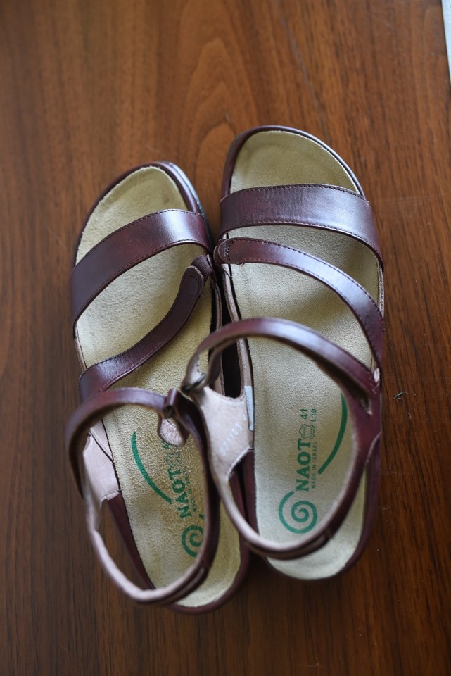 NAOT Shoes Women's 41/10 Etera Sandals Luggage Brown Leather comfort | eBay