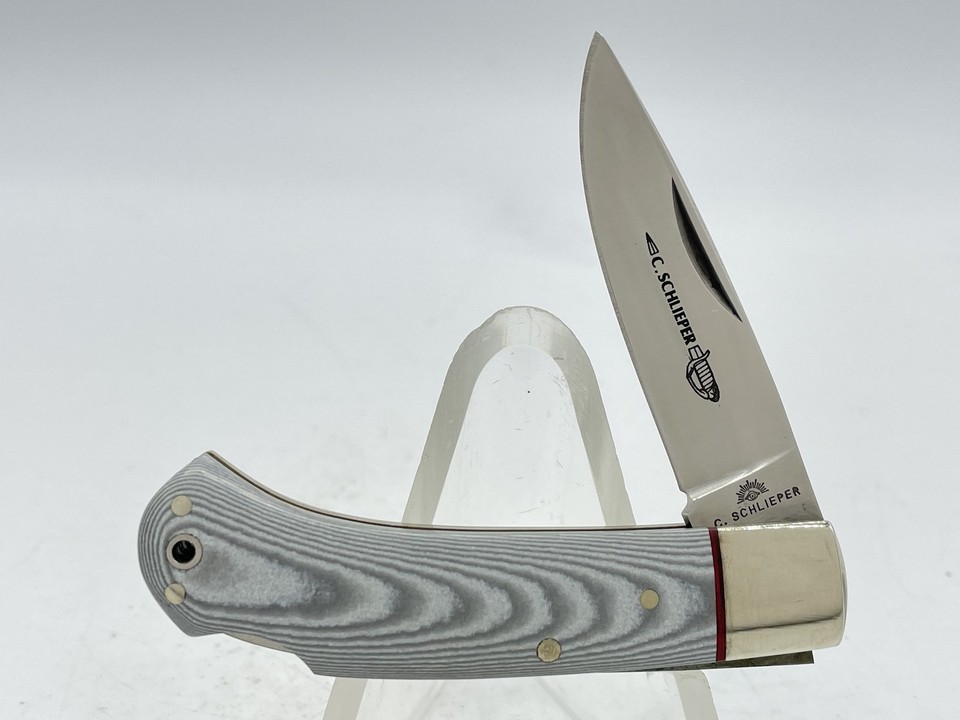 Vintage CARL SCHLIEPER GERMAN EYE Gray Micarta Folding Lockback | eBay